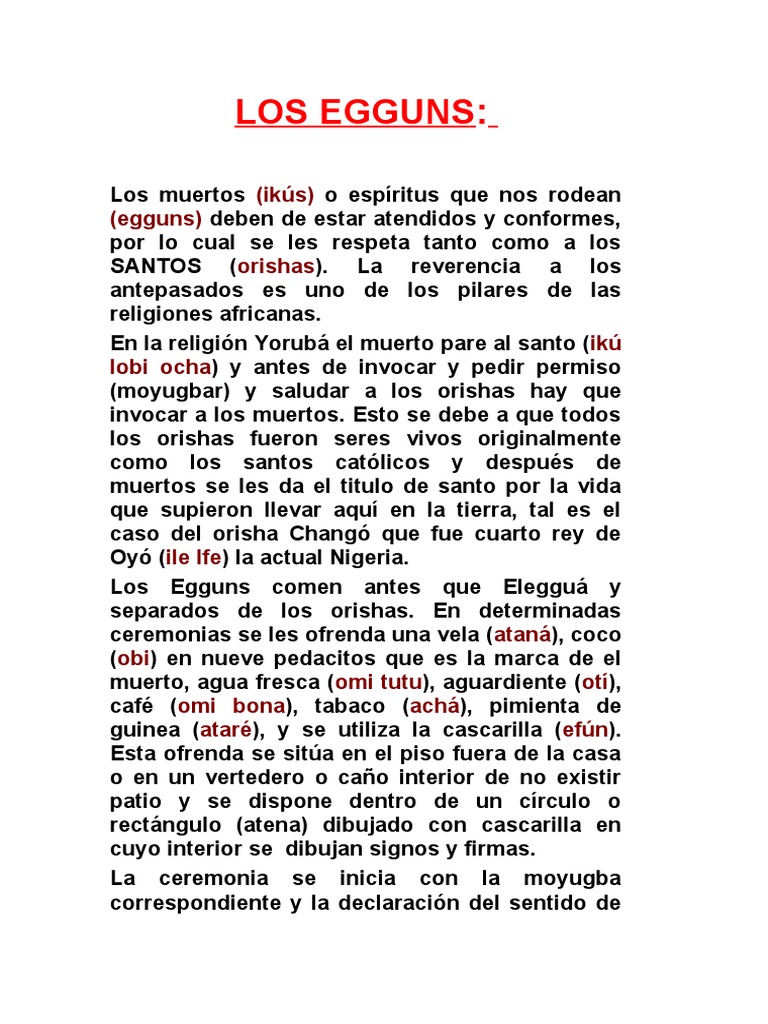 EGGUN | PDF | Religión y espiritualidad