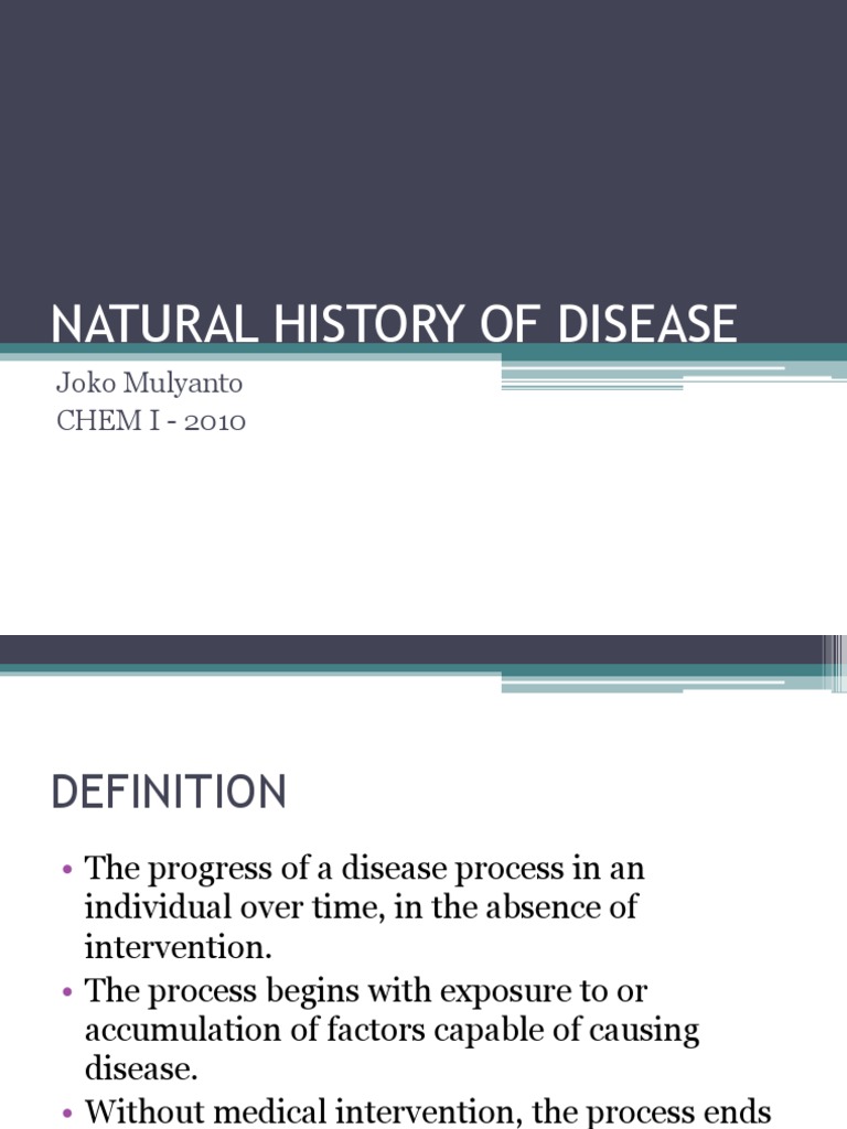 Natural History of Disease | PDF | Infection | Pathology