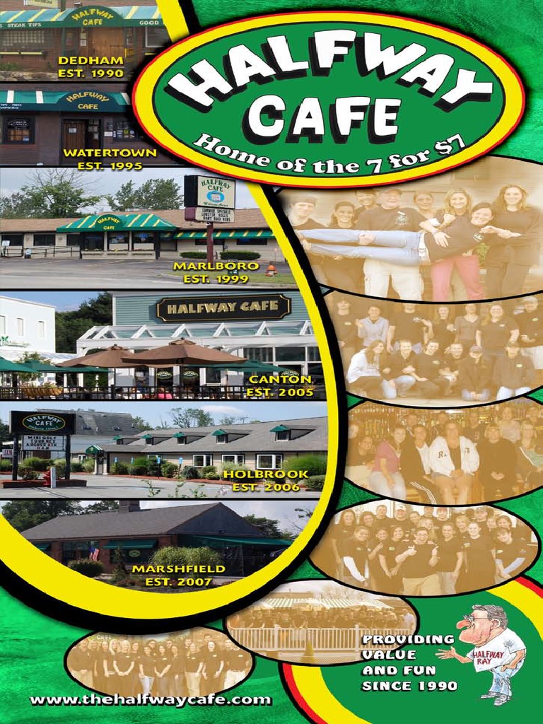 Halfway Cafe Menu | PDF | Salad | Hamburgers