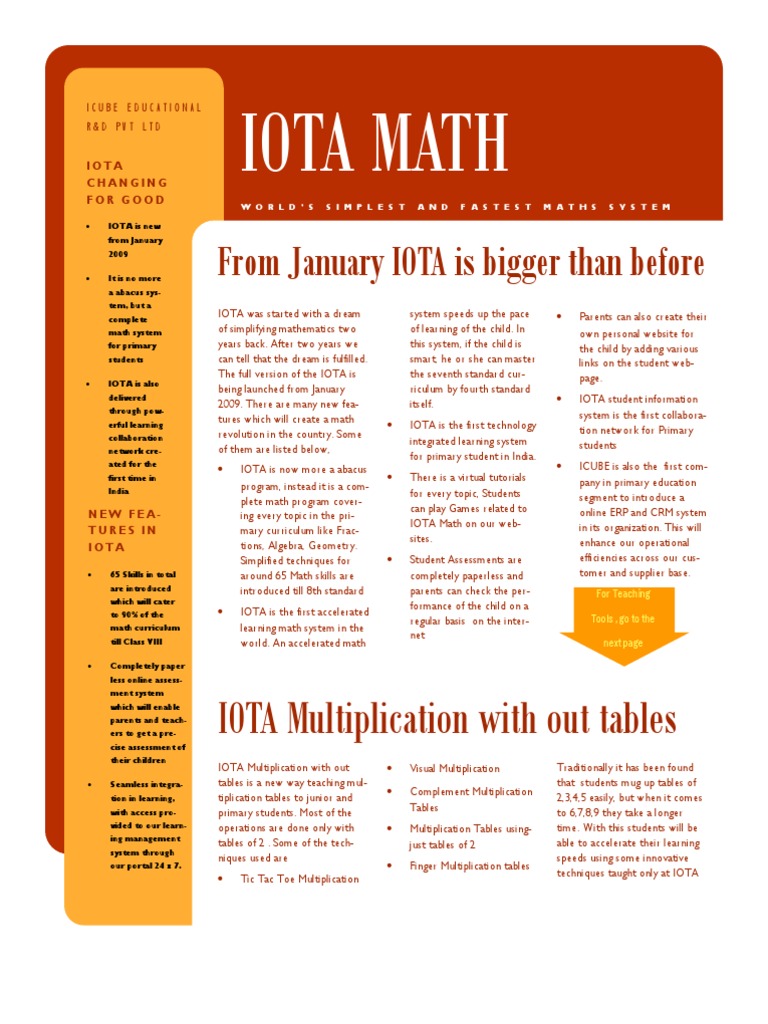 Iota Math | PDF | Numbers | Elementary Mathematics