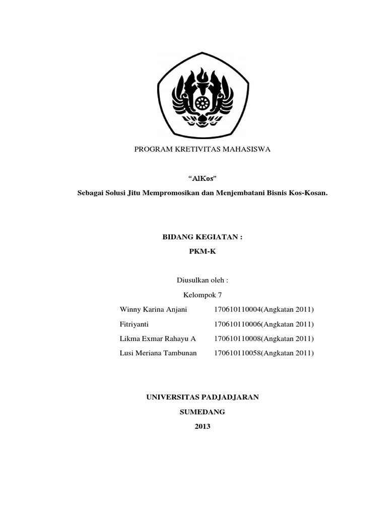 Contoh PKM-K Unpad | PDF | Bisnis