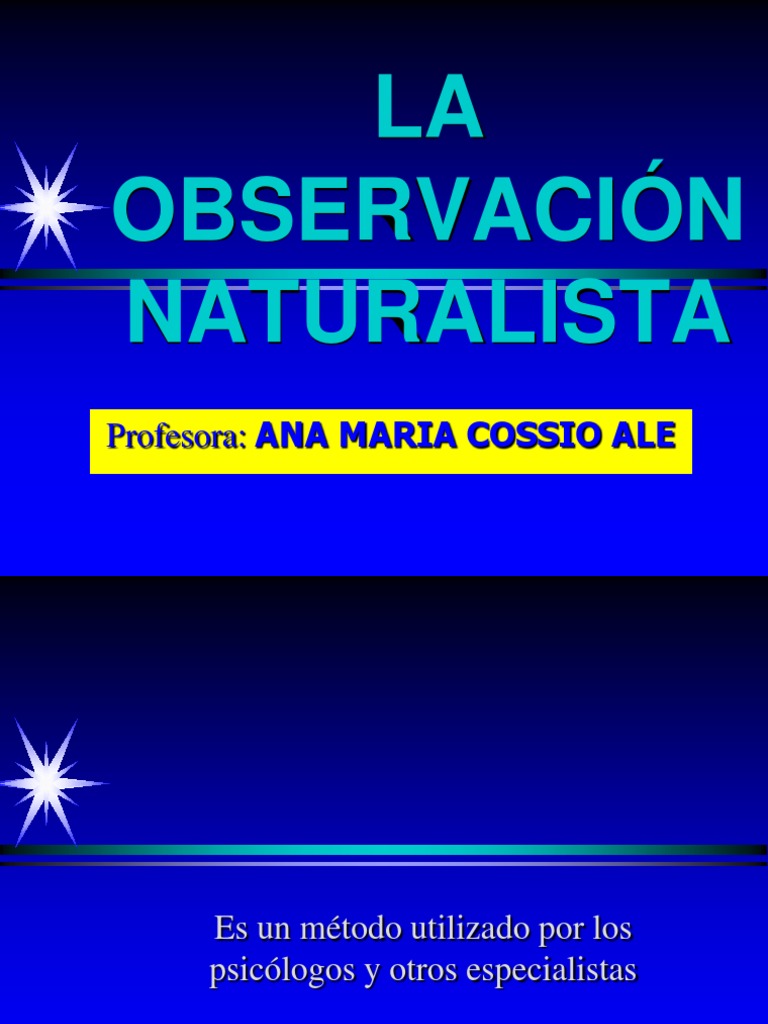 La Observacion Naturalista | PDF