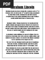 Abraham Lincoln Quiz | PDF