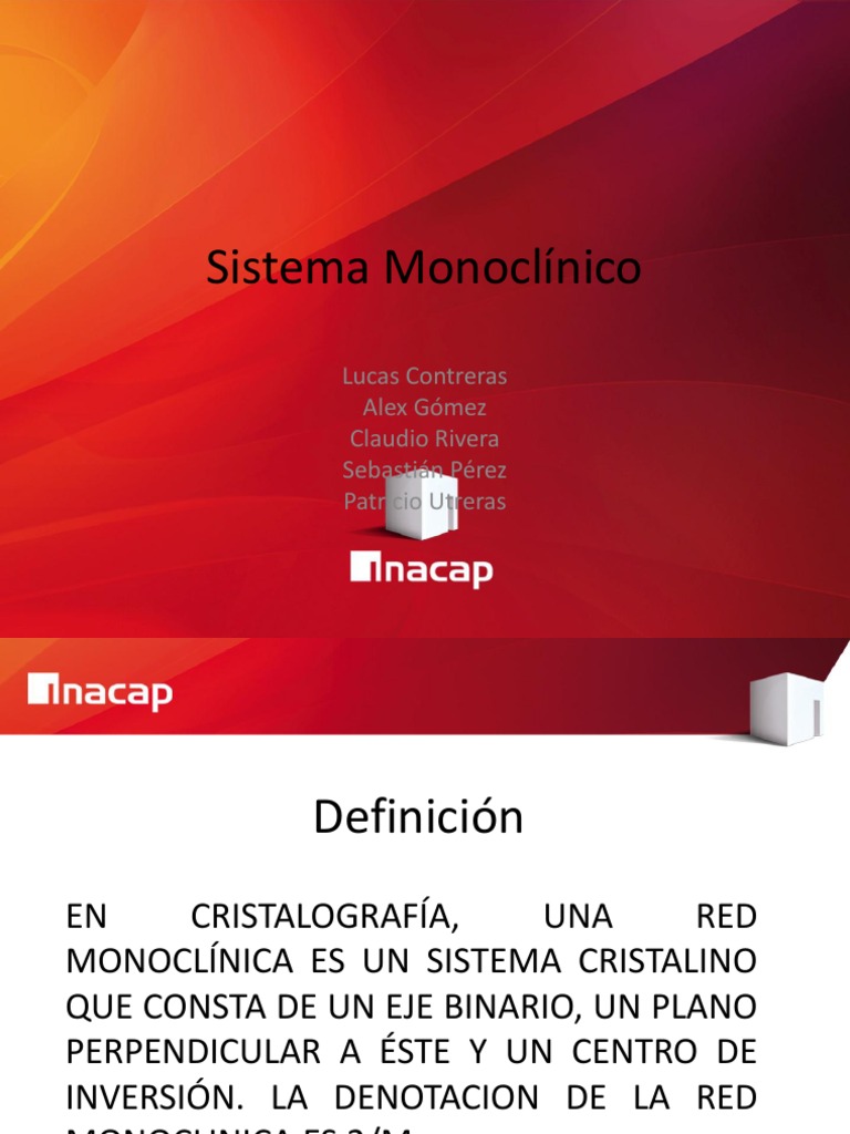 Sistema Monoclinico | PDF | Minerales | Cristal