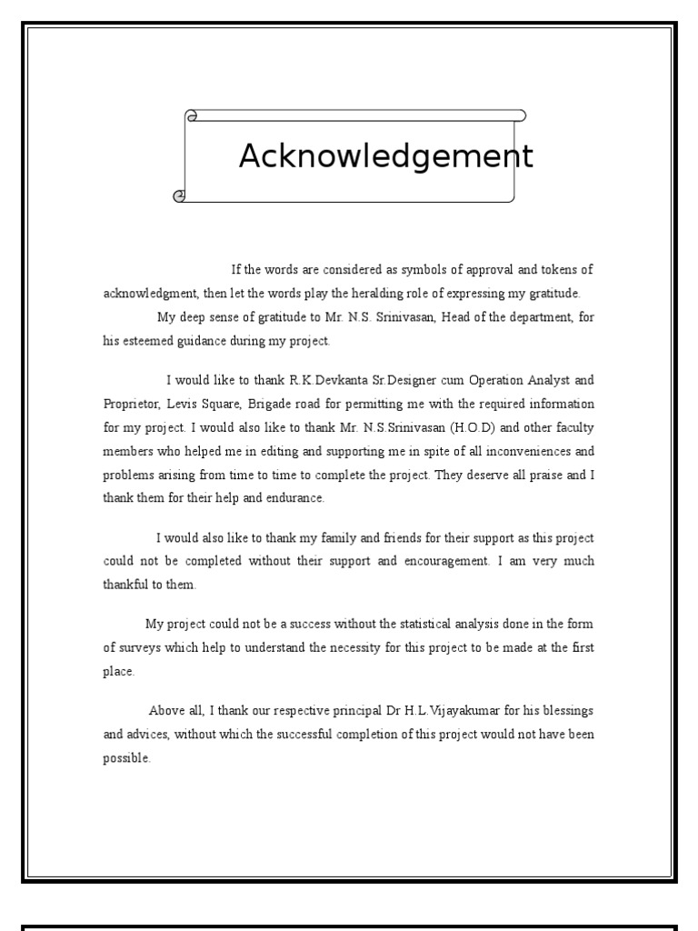 Acknowledgement