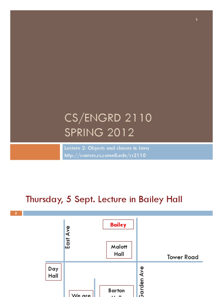 Csengrd 2110 Spring 2012 Lecture 2 Objects And Classes In Java Pdf 5220