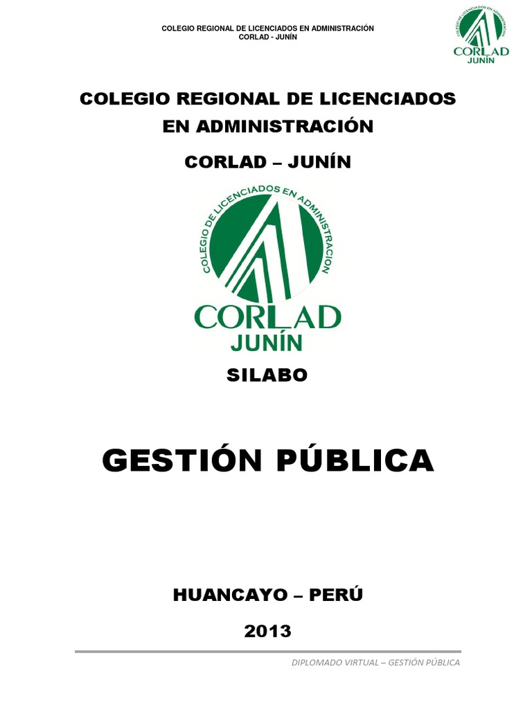 Diplomado Virtual en Gestión Pública | PDF | Tecnologia Educacional ...