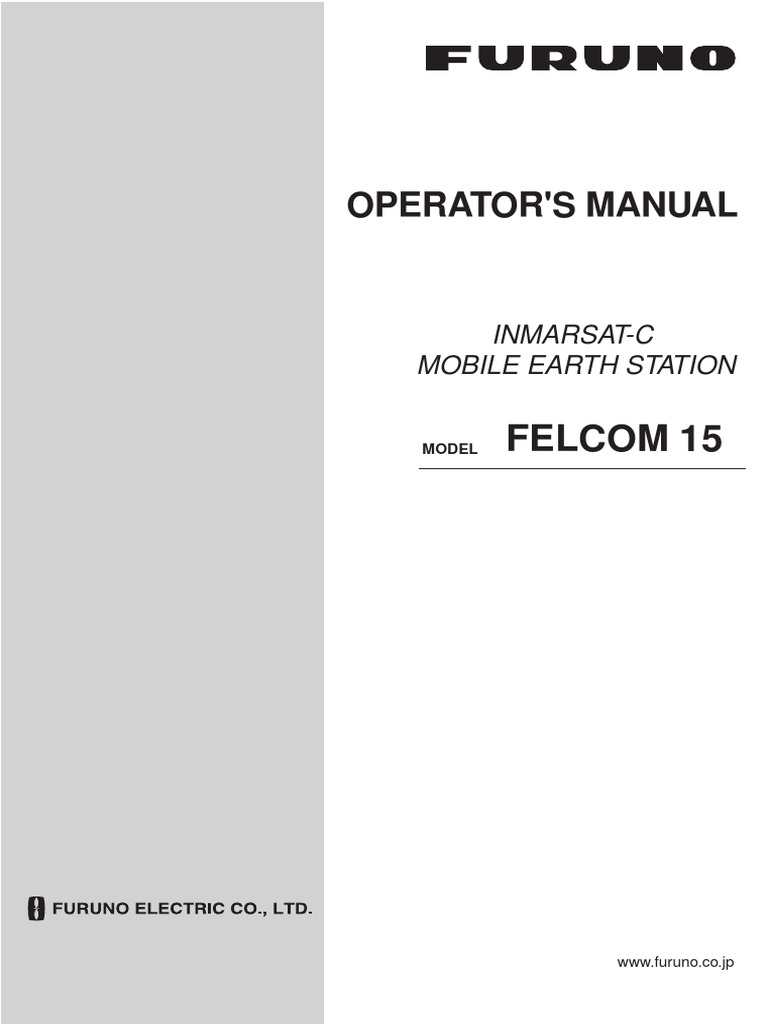 FELCOM 15 Operator S Manual-K | PDF | Keyboard Shortcut | Control Key
