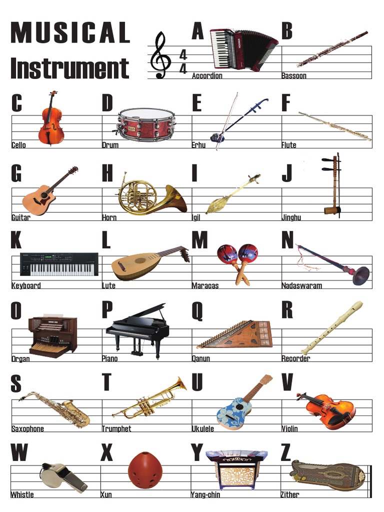 A to Z List of Musical Instruments | PDF