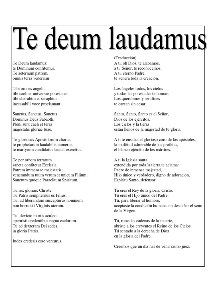 Te Deum Laudamus | PDF | Mitología | Religiones religiosas