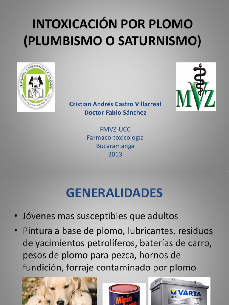 INTOXICACIÓN POR PLOMO (PLUMBISMO O SATURNISMO | PDF | Dirigir ...
