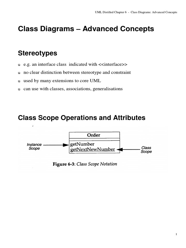 Ch06 Class Diagrams Advanced Pdf Class Computer Programming