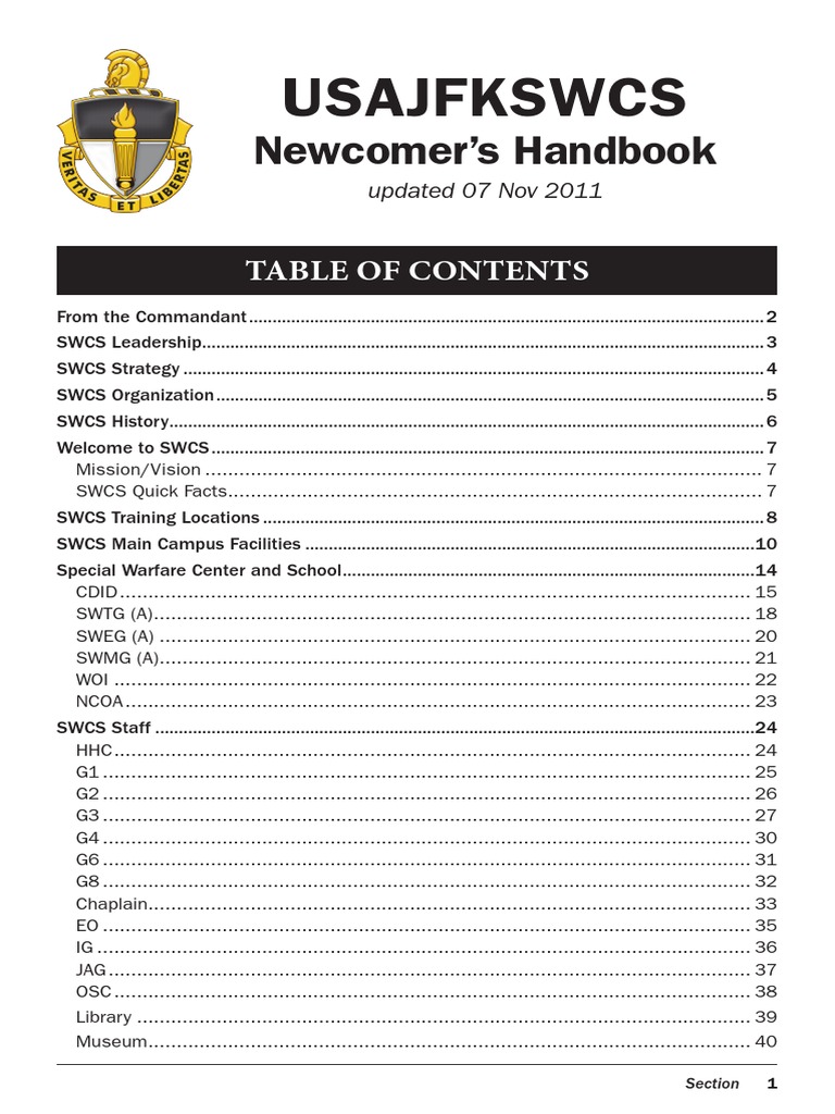 7479749-Newcomer Handbook | PDF | Special Forces (United States Army ...