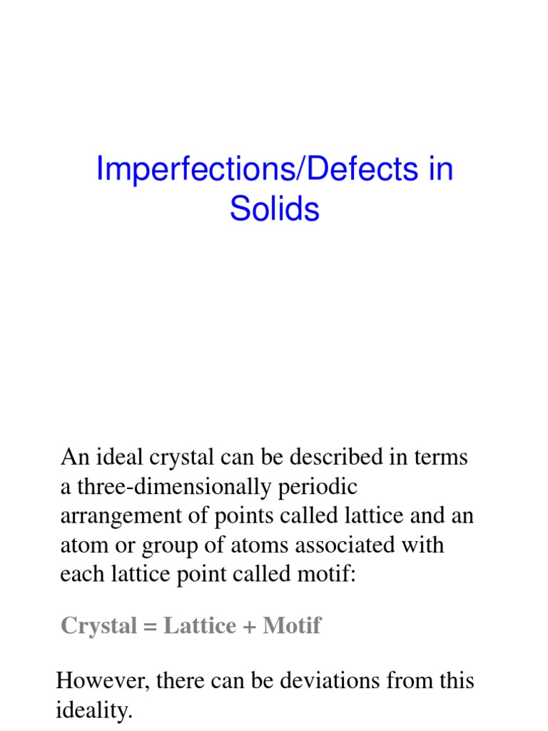 Defects in Materials | PDF | Dislocation | Crystallographic Defect