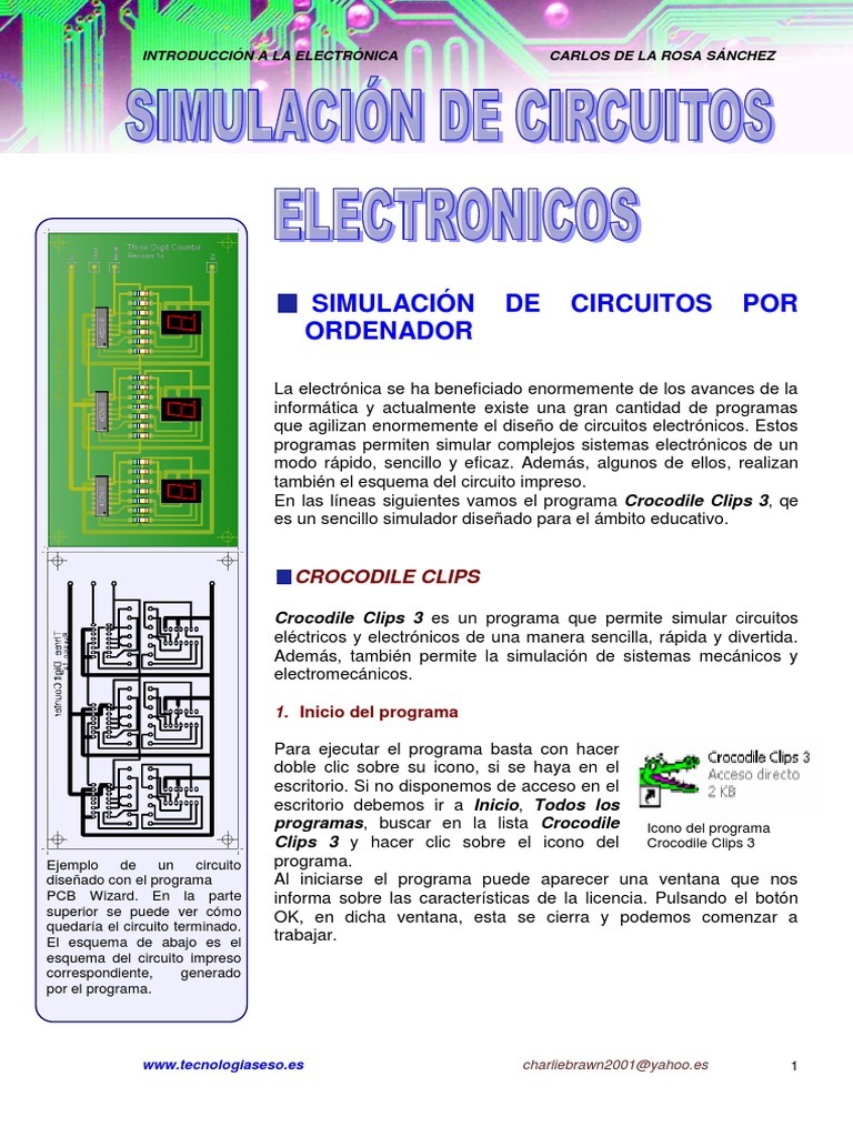 Simulación de Circuitos con Crocodile Clips | PDF | Point and Click ...