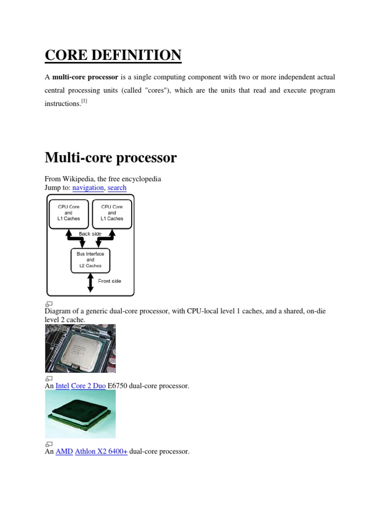 Intel Core Processor | PDF | Multi Core Processor | Central Processing Unit