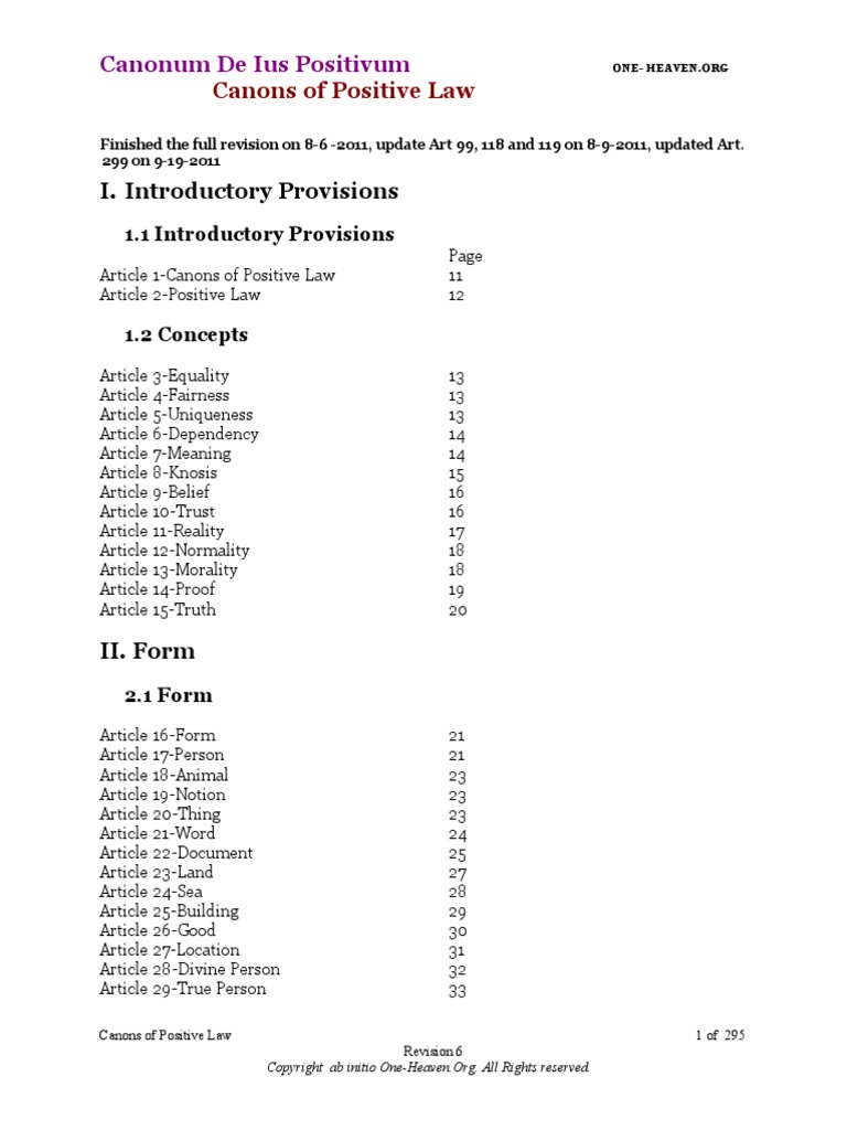 Canons of Positive Law | Download Free PDF | Argument | Faith