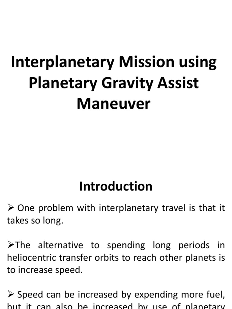 Gravity Assist Maneuver | PDF | Gravity Assist | Orbital Maneuver