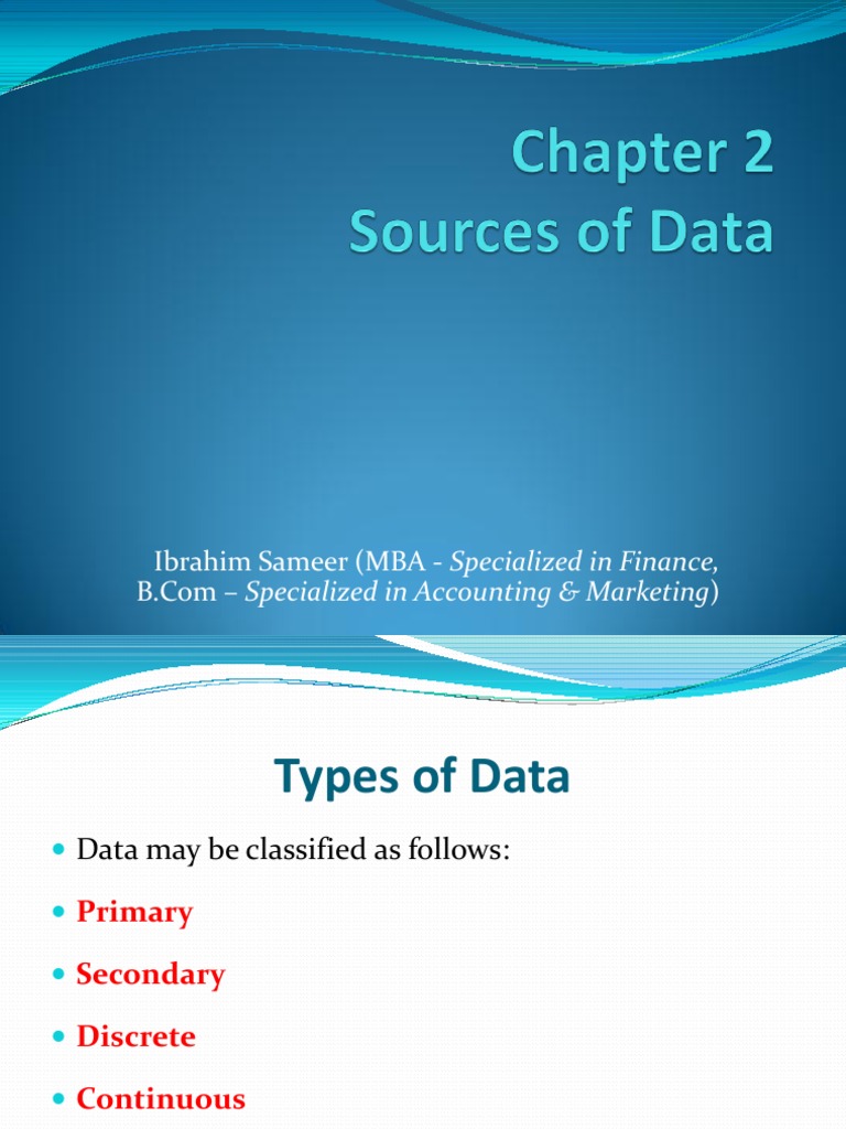 Chapter 2 Sources of Data | PDF | Stratified Sampling | Sampling ...