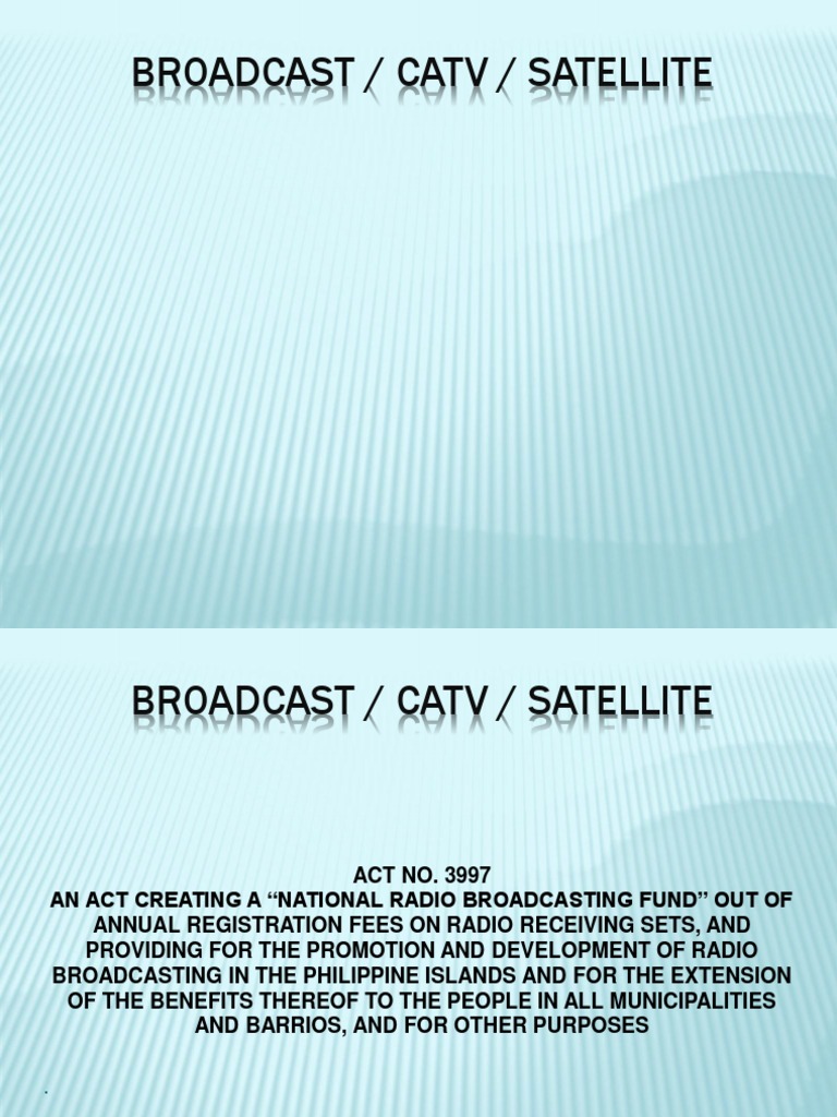Broadcast / Catv / Satellite | PDF | Cable Television | Television