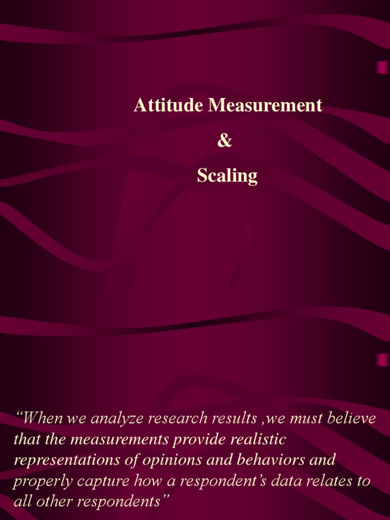 Attitude Measurement and Scaling Techniques | PDF | Attitude ...