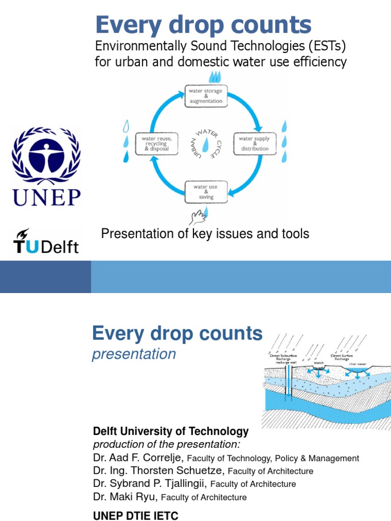 Environmentally Sound Technologies (Ests) For Urban and Domestic Water ...