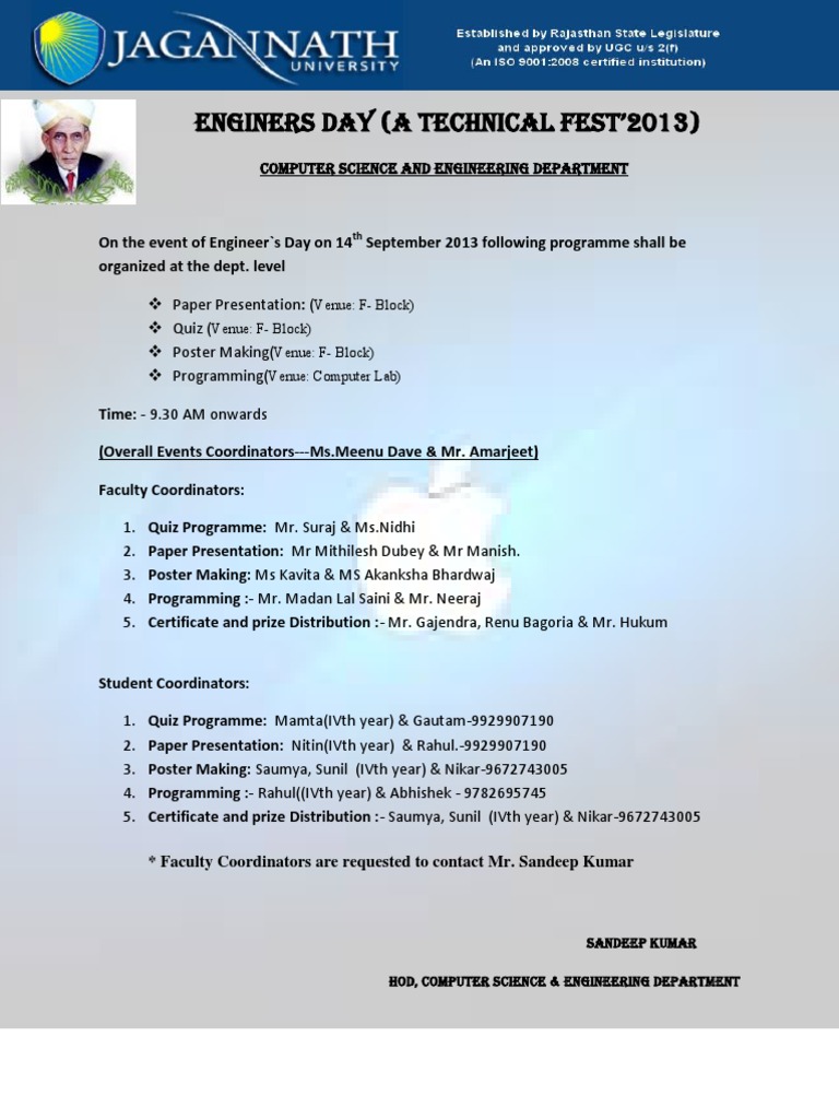 Engineer's Day Invitation | PDF