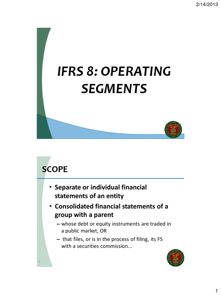 BA118 1 IFRS 8 Operating Segments Handout | Financial Statement ...