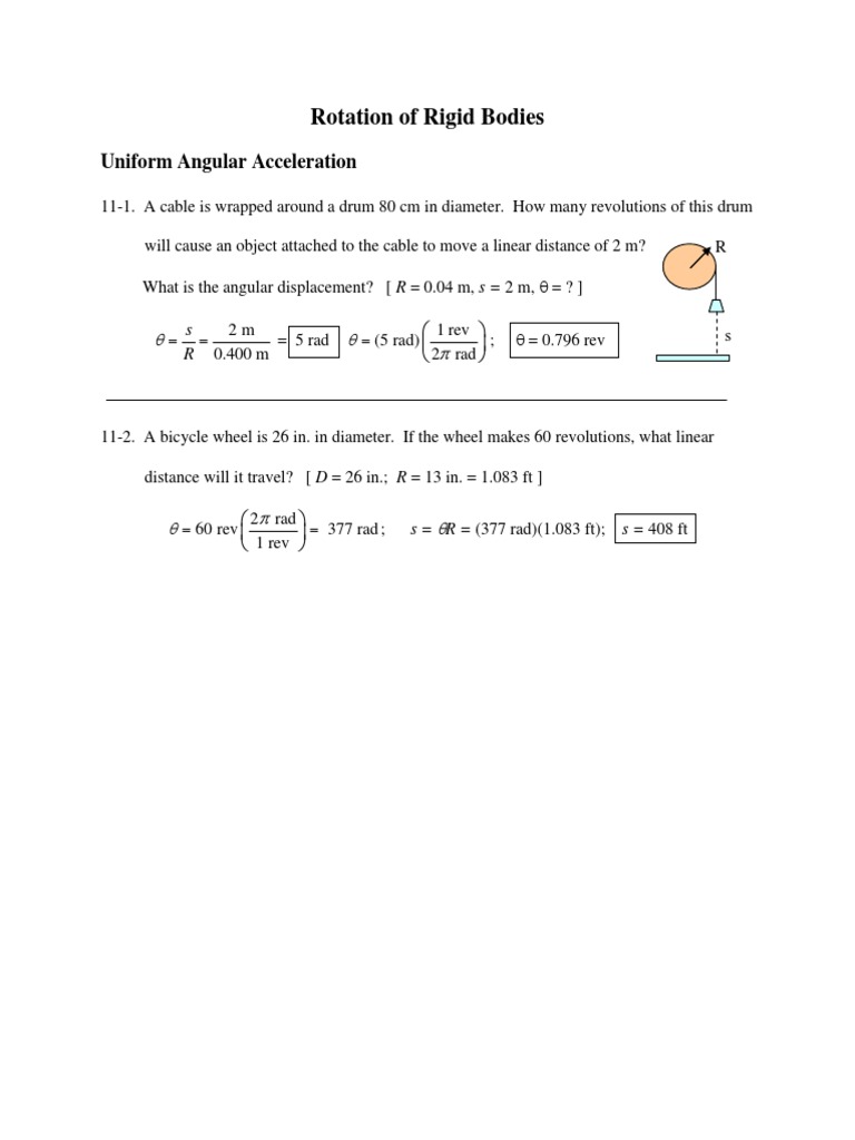 Rotation of Rigid Bodies | PDF | Science & Mathematics