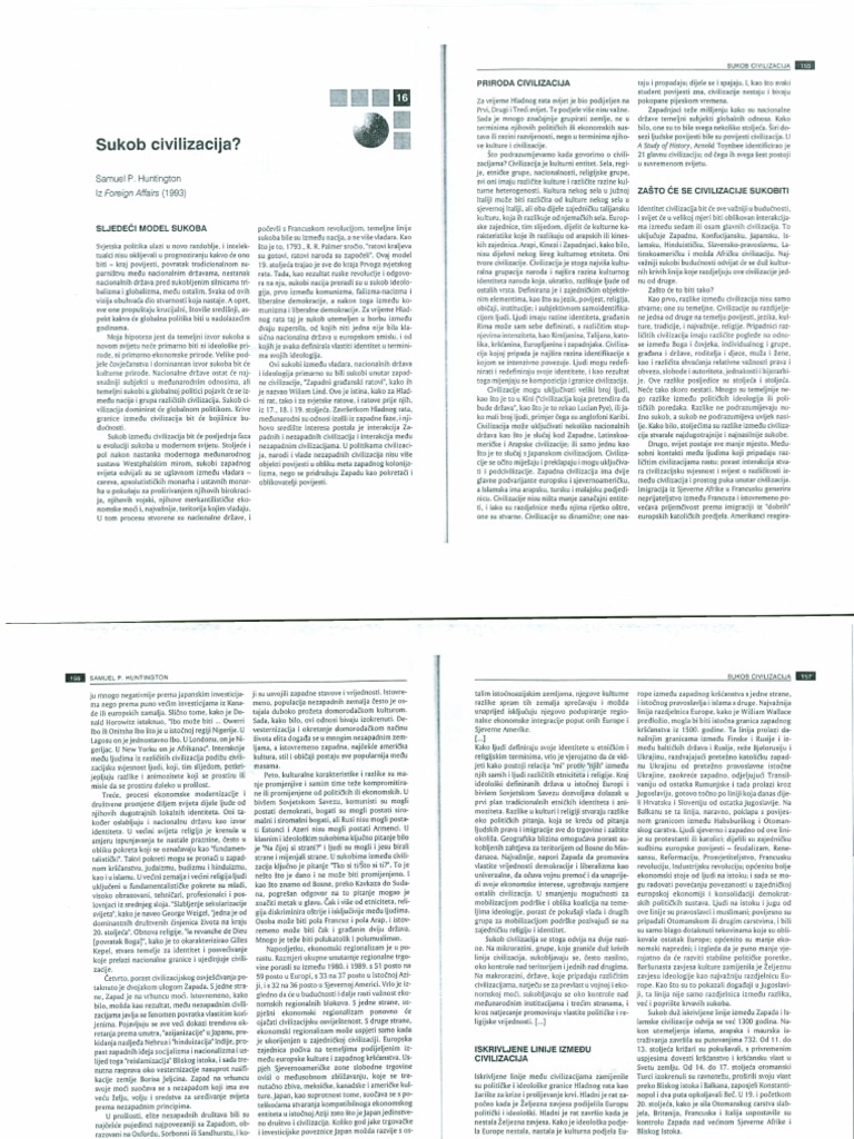 Sukob Civilizacija | PDF