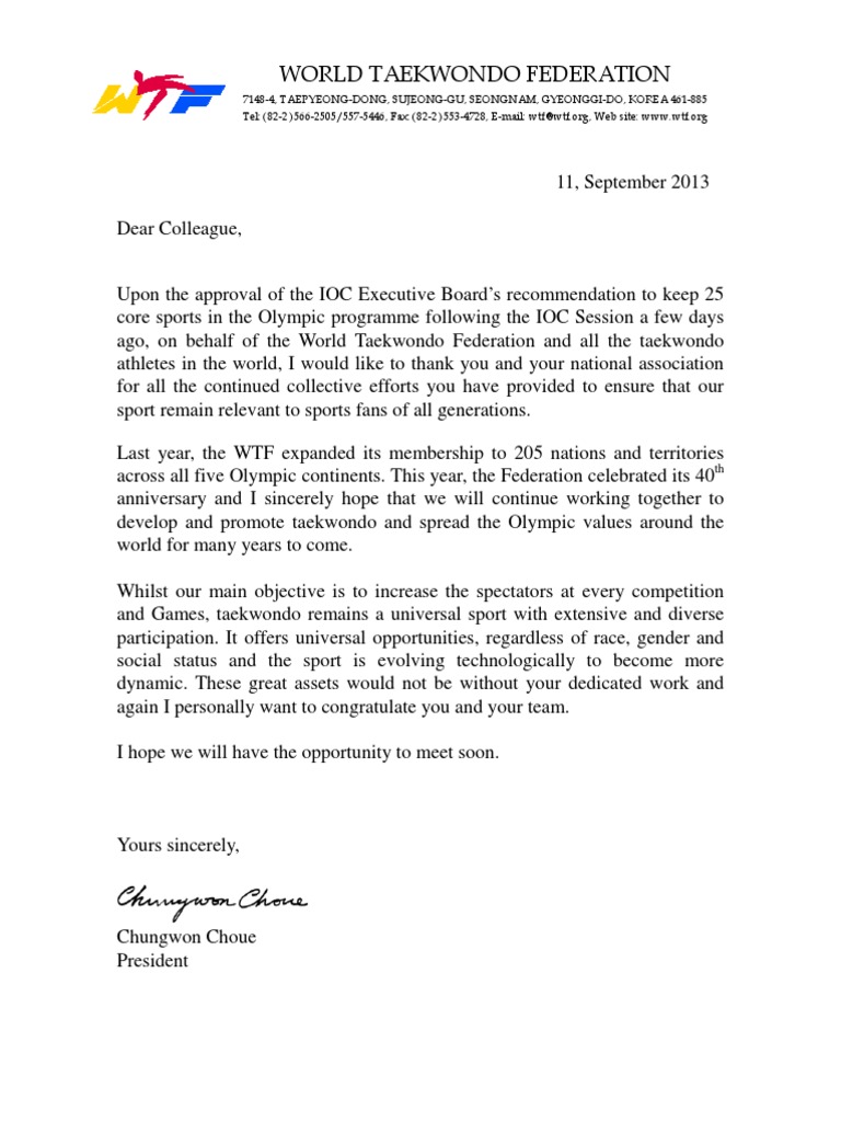 Thank You Letter From President | PDF