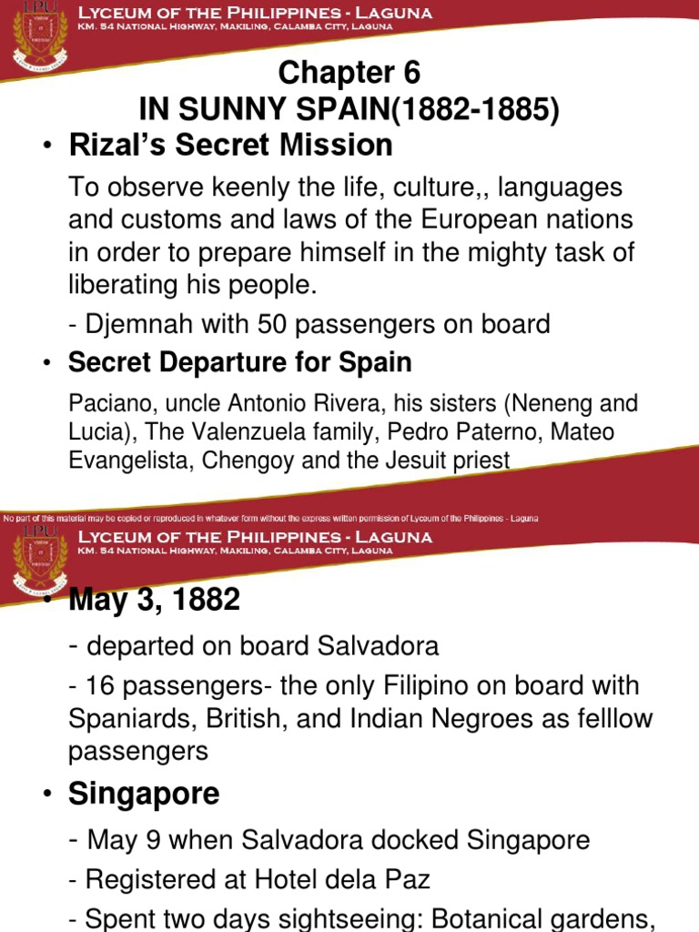 Chapter 6 - Rizal's Life Works and Writings | Academic Degree | Madrid
