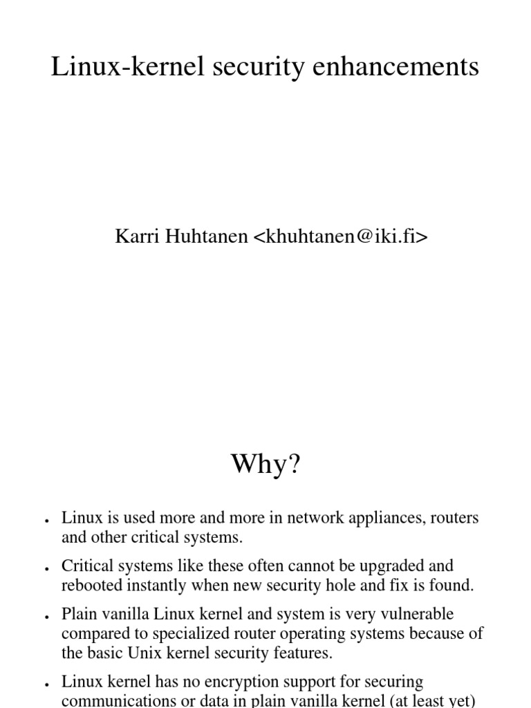 Linux Kernel Security Enhancements | PDF | Kernel (Operating System ...