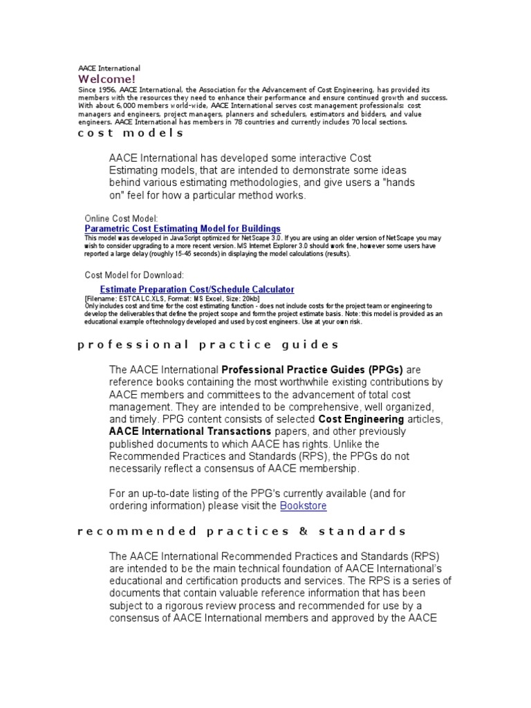 AACE International | PDF | Evaluation | Procurement
