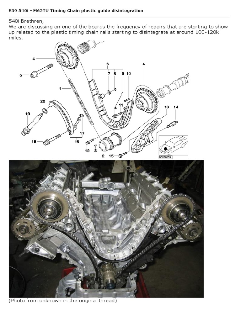 Replacing the Timing Chain Guide Rails in BMW M62TU Engines: A DIY ...