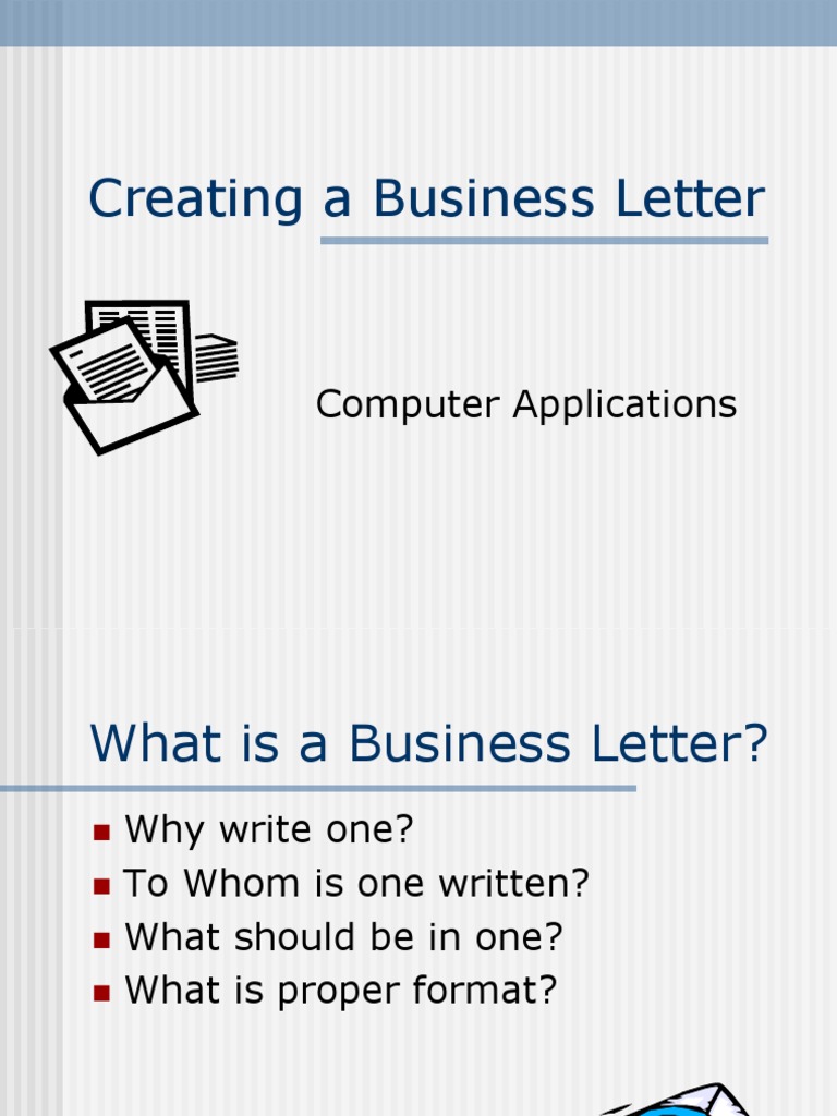 Creating A Business Letter | PDF | Text | Writing