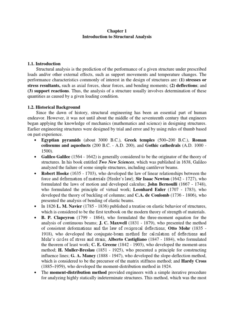 Structural Theory | PDF | Structural Analysis | Bending