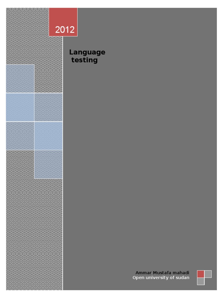 Language Testing: Open University of Sudan | PDF | Validity (Statistics ...