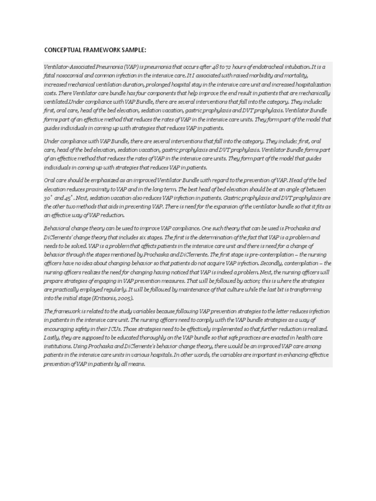 Conceptual Framework Sample | PDF | Intensive Care Unit | Preventive ...