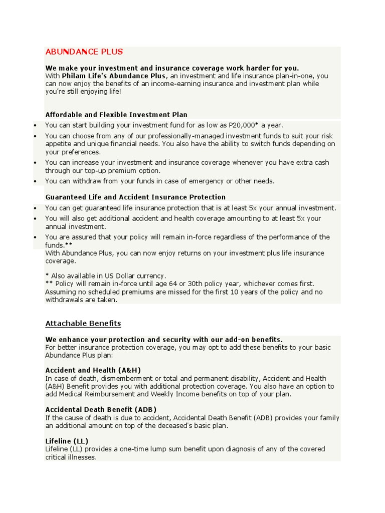 Philam Life Products | PDF | Life Insurance | Insurance