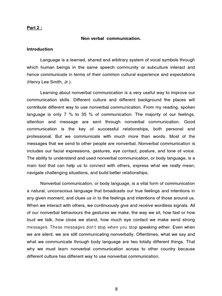 Nonverbal Communication | Download Free PDF | Nonverbal Communication ...