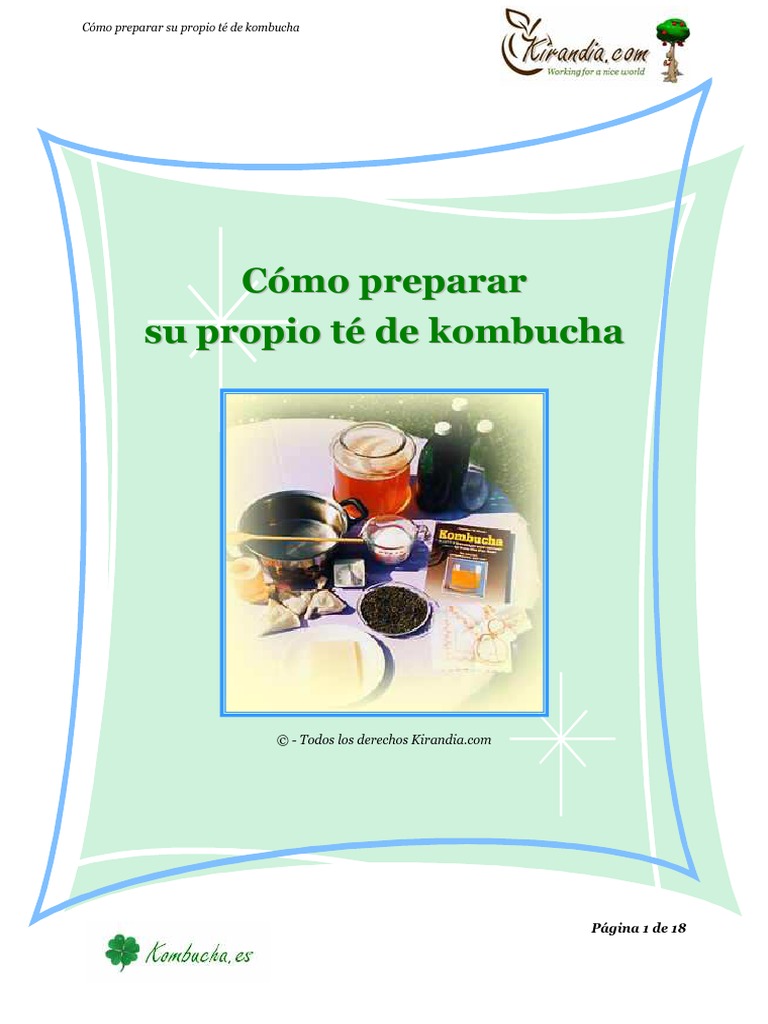 Kirandia - Preparar Su Propio Te de Kombucha | PDF | Cocina, comidas y vino