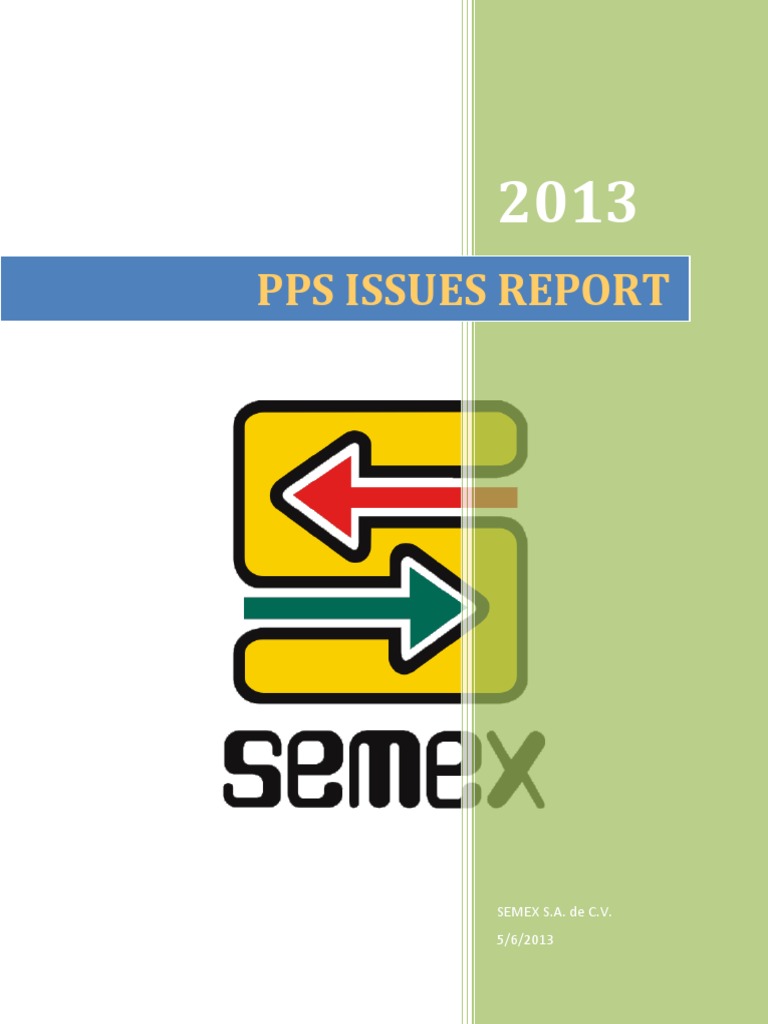 Pps Issues Report: SEMEX S.A. de C.V. 5/6/2013 | PDF