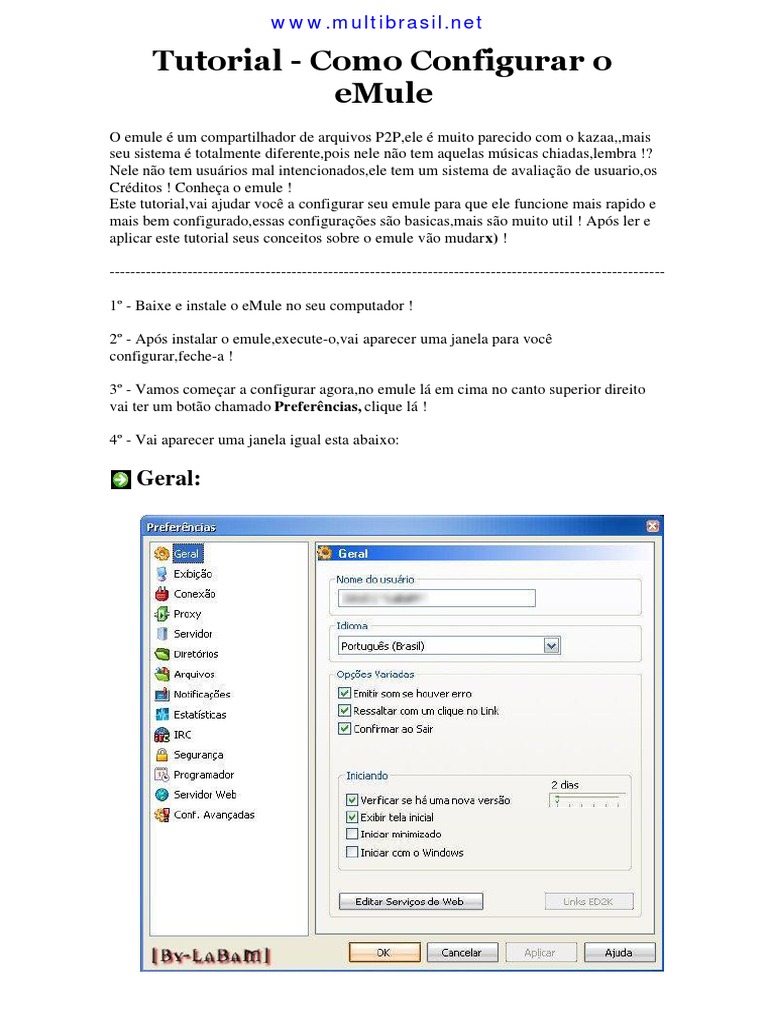 Configurando o Emule Corretamente PDF | PDF | Janela (informática ...