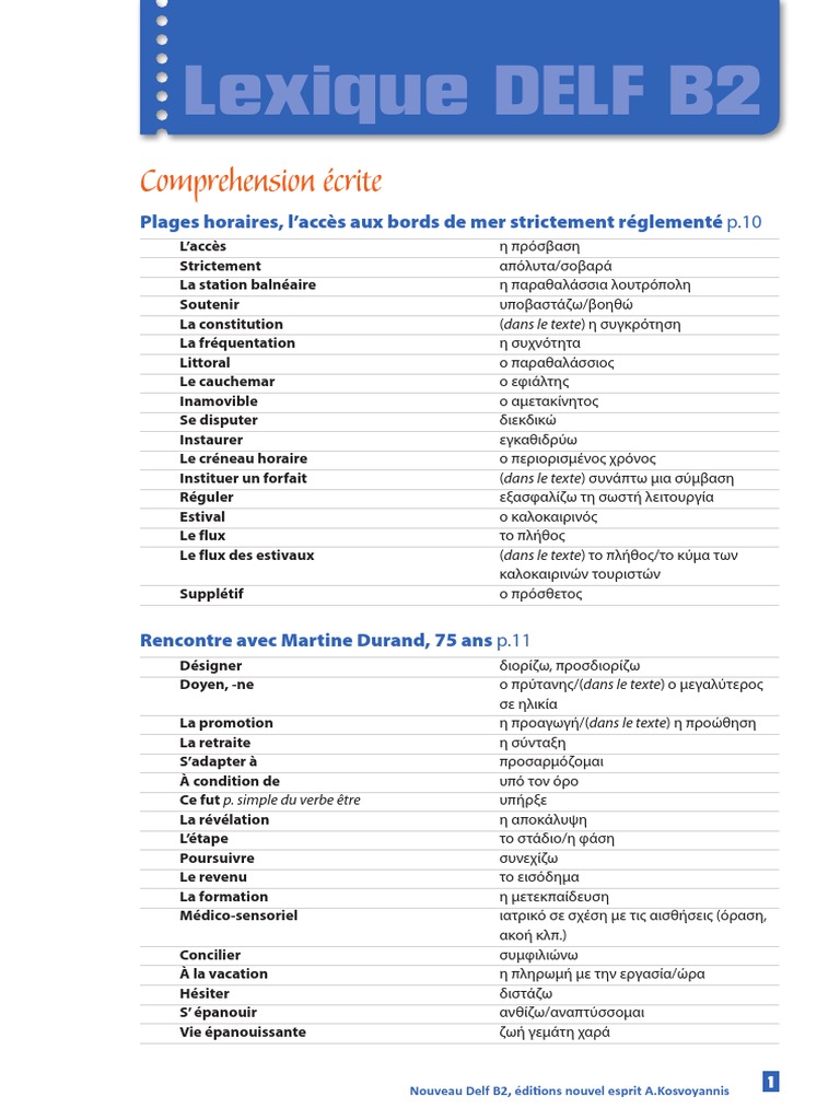 Vocabulaire De Delf B2 - Image to u