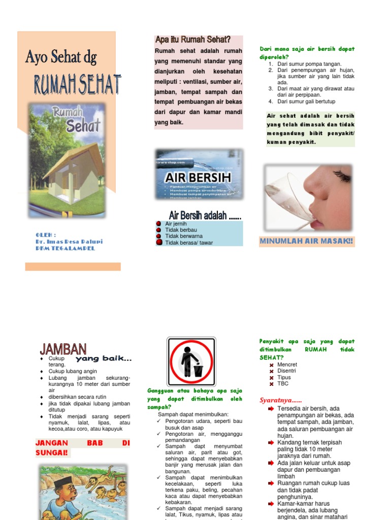 Leaflet Rumah Sehat | PDF