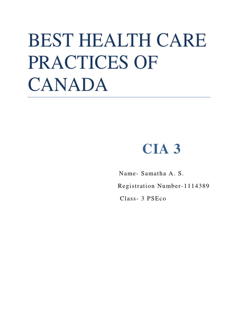 Health Practices of Canada | PDF | Medicare (Canada) | Medicare (United ...