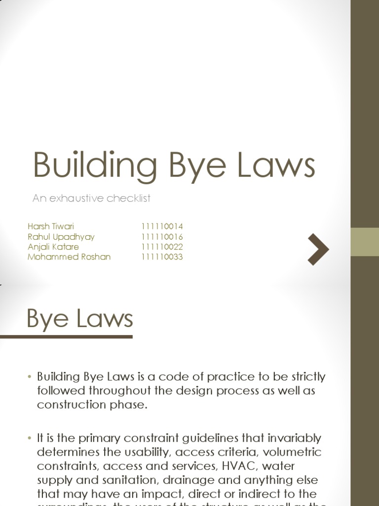 Building Bye Laws | PDF