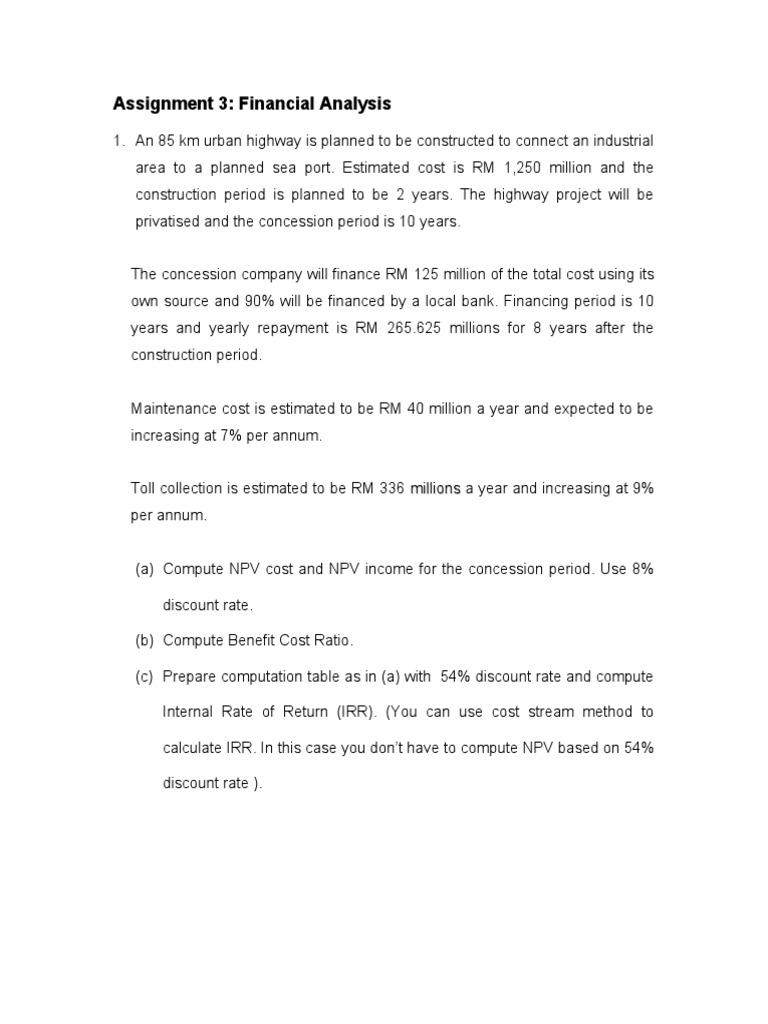 Assignment 3 - Financial Analysis | PDF