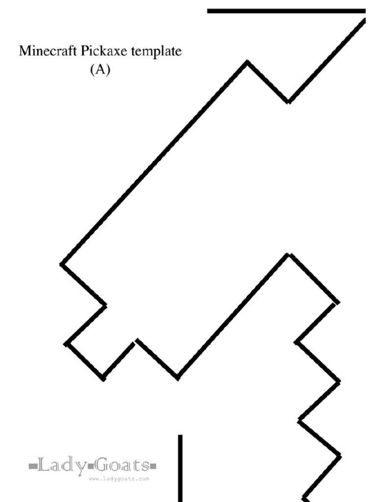 LadyGoats Minecraft Pickaxe Template | PDF